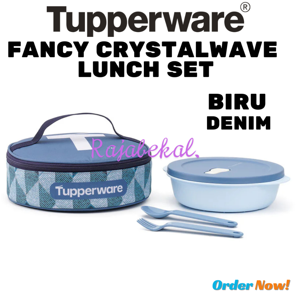 Jual PROMO Tupperware Crystalwave Lunch Set PURPLE KUNING ...