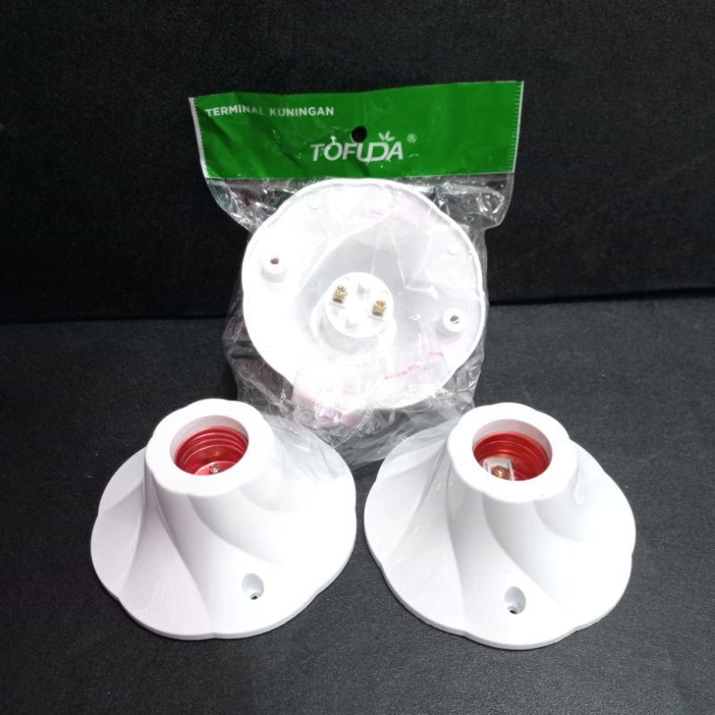 Jual Fitting Plafon Bulat Kembang Tofuda Sarang Lampu Tempel | Shopee ...