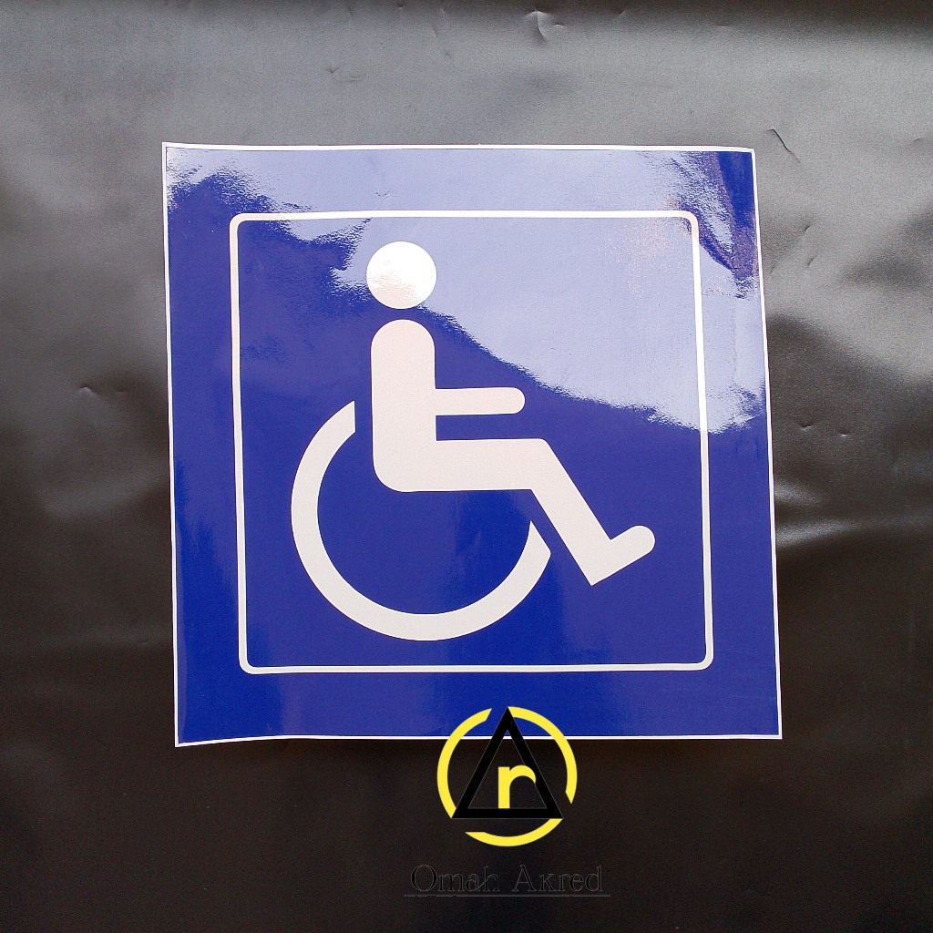 Jual Stiker Pengguna Kursi Roda - Stiker Wheelchair - Stiker Vinyl ...