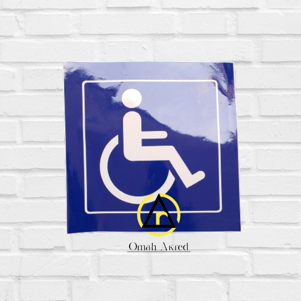 Jual Stiker Pengguna Kursi Roda - Stiker Wheelchair - Stiker Vinyl ...