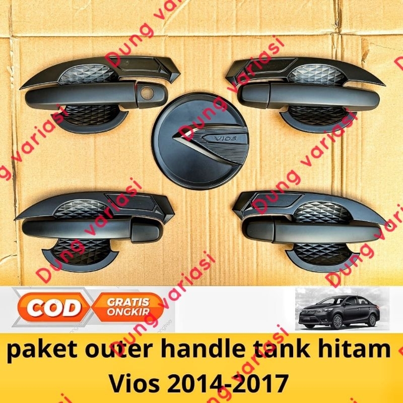 Jual paket outer handle tank cover all new Vios hitam 2014,2015,2017 ...