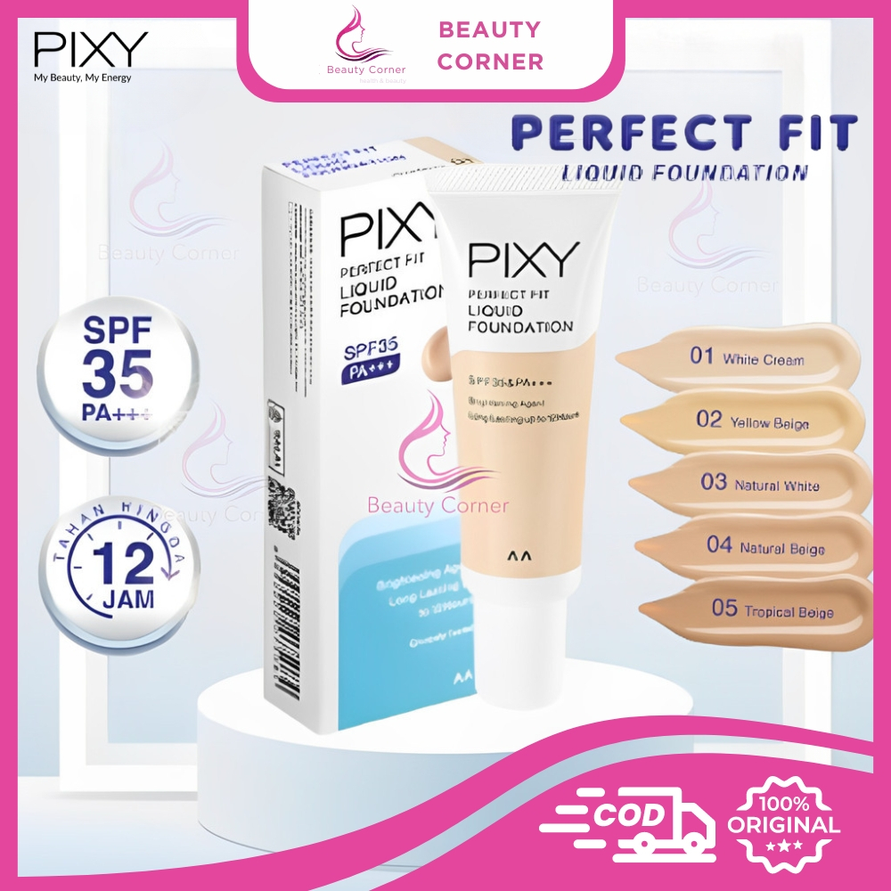 Jual Pixy Perfect Fit Liquid Foundation SPF 35 PA+++ - 20ml | Shopee Indonesia