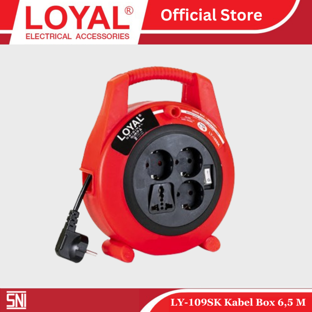 Jual LOYAL Kabel Roll 6,5 Meter + Saklar On Off LY-109SK | Shopee Indonesia