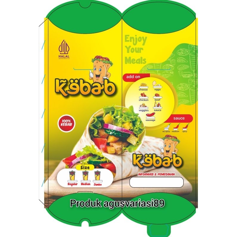 Jual promo dus kebab isi 100 lembar // kemasan kebab isi 100 lembar ...