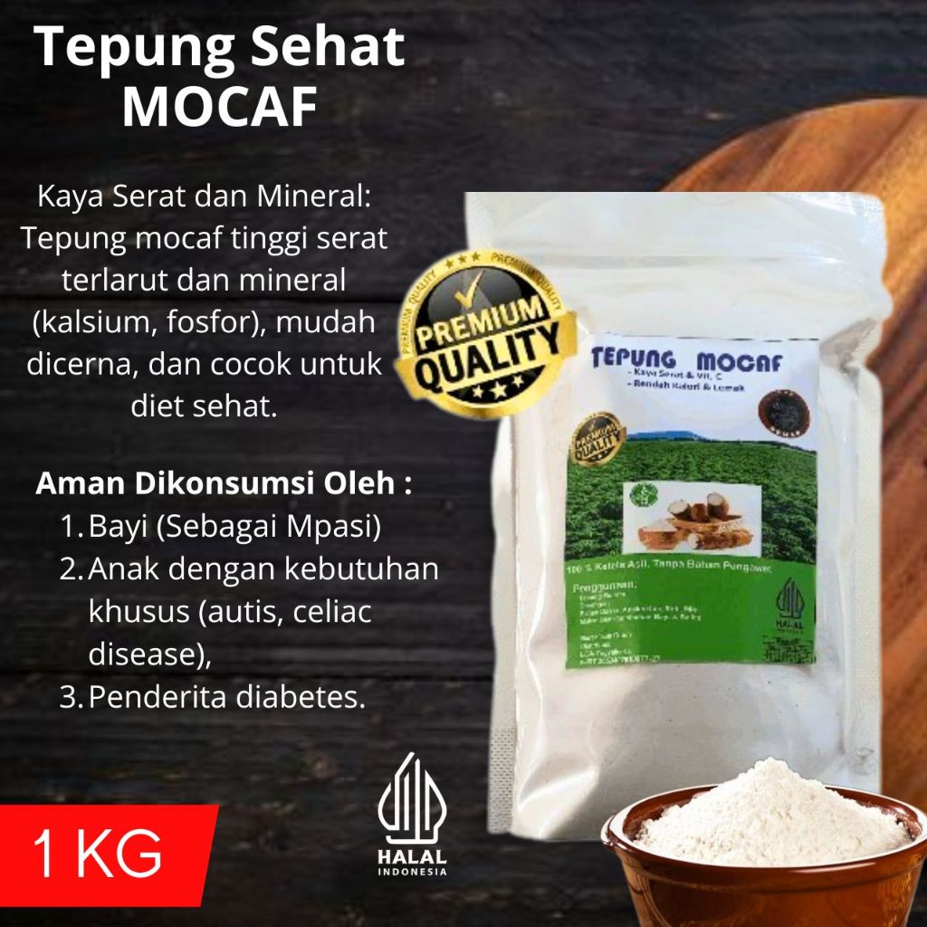 Jual Tepung Sehat Serbaguna MOCAF Gluten Free Kemasan Ekonomis 1 Kg ...