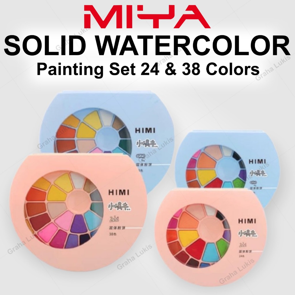 Jual MIYA HIMI Solid Watercolor / Cat Air Set with Brush | Shopee Indonesia