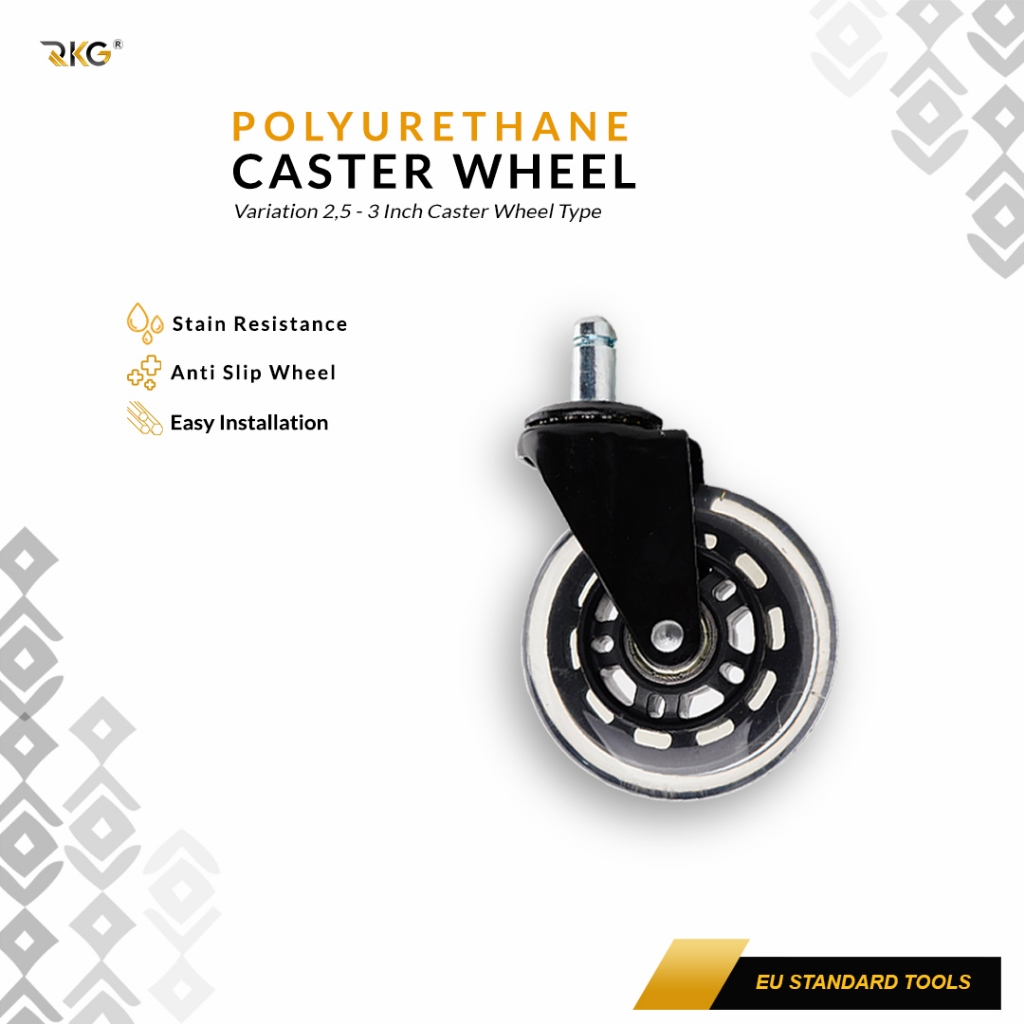 Jual Roda Caster Kursi Kantor Universal Transparan Silent Office Chair ...