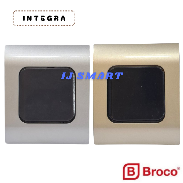 Jual Saklar Engkel/Single 1 Gang Broco Integra 161 Gold Silver | Shopee ...