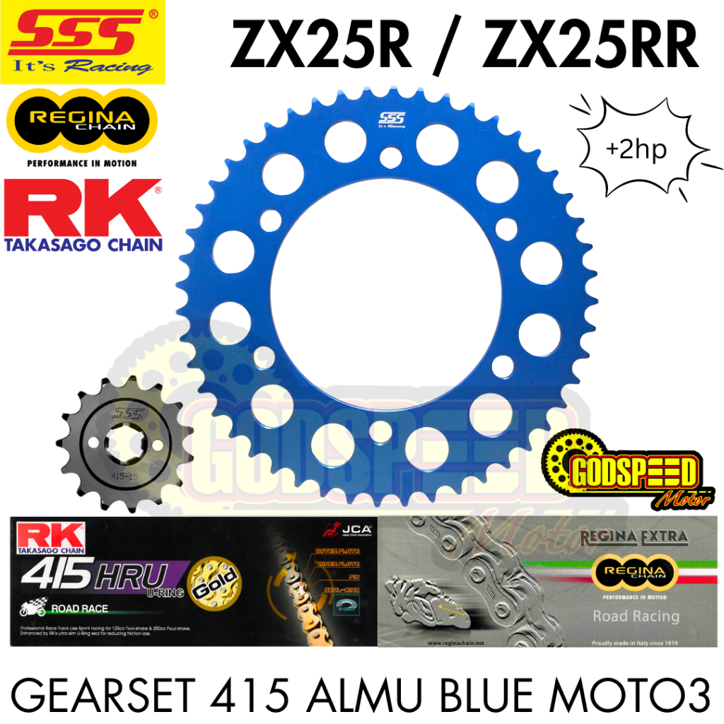 Jual GEARSET GIRSET SSS 415 ROAD RACE DRAG ZX25R ZX25RR ZX 25 MOTO3 ...