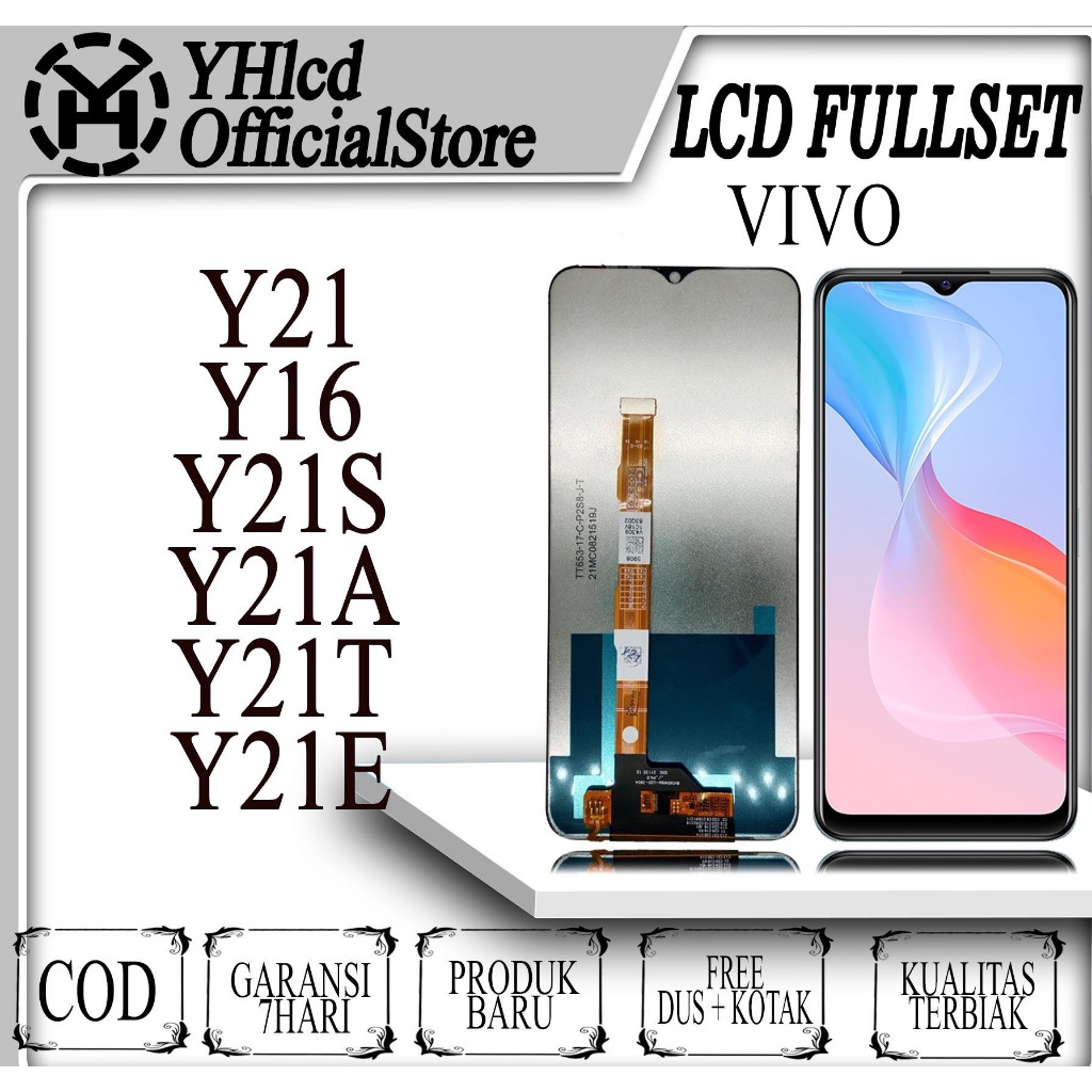 Jual LCD FULLSET TOUCHSCREEN VIVO Y21 / Y16 / Y21S / Y21A / Y21T / Y21E ...