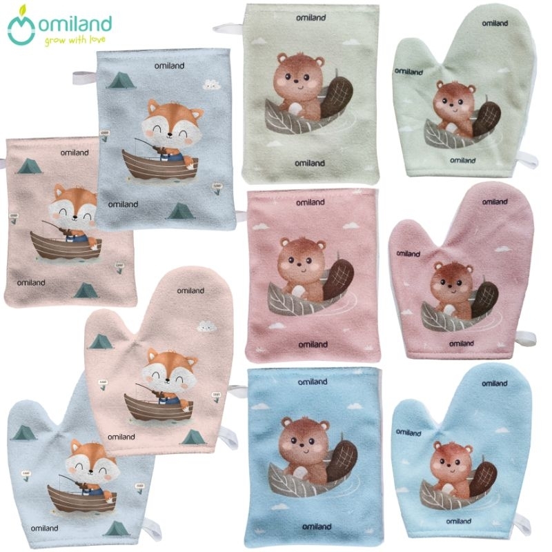 Jual Omiland Waslap Tangan & Kotak Otter Series Fox Series | Shopee ...