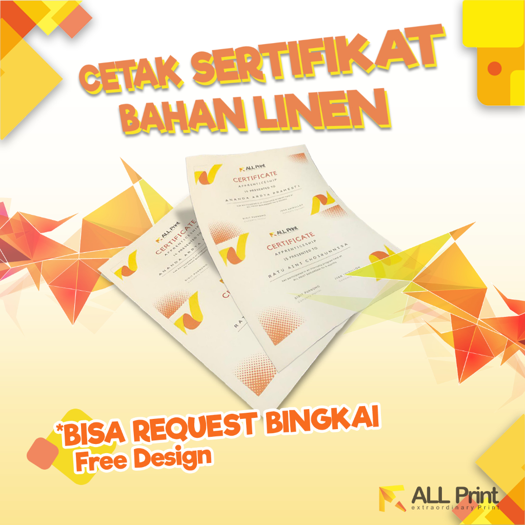Jual PRINT/ CETAK PIAGAM PENGHARGAAN CUSTOM | Shopee Indonesia
