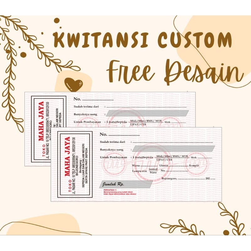 Jual Kwitansi Custom - Kwitansi Pembayaran | Shopee Indonesia
