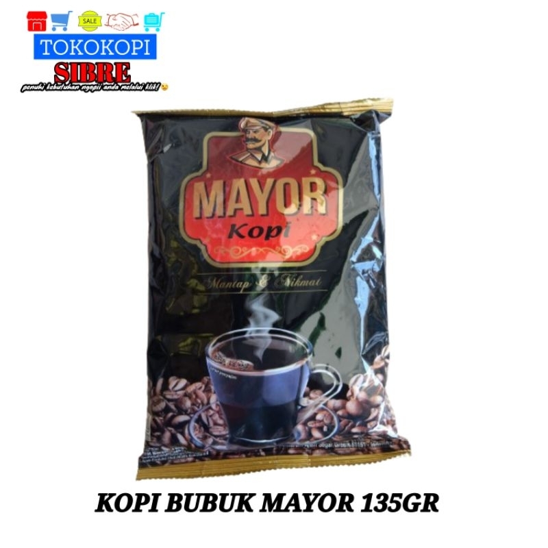 Jual kopi bubuk hitam mayor 135gr | Shopee Indonesia