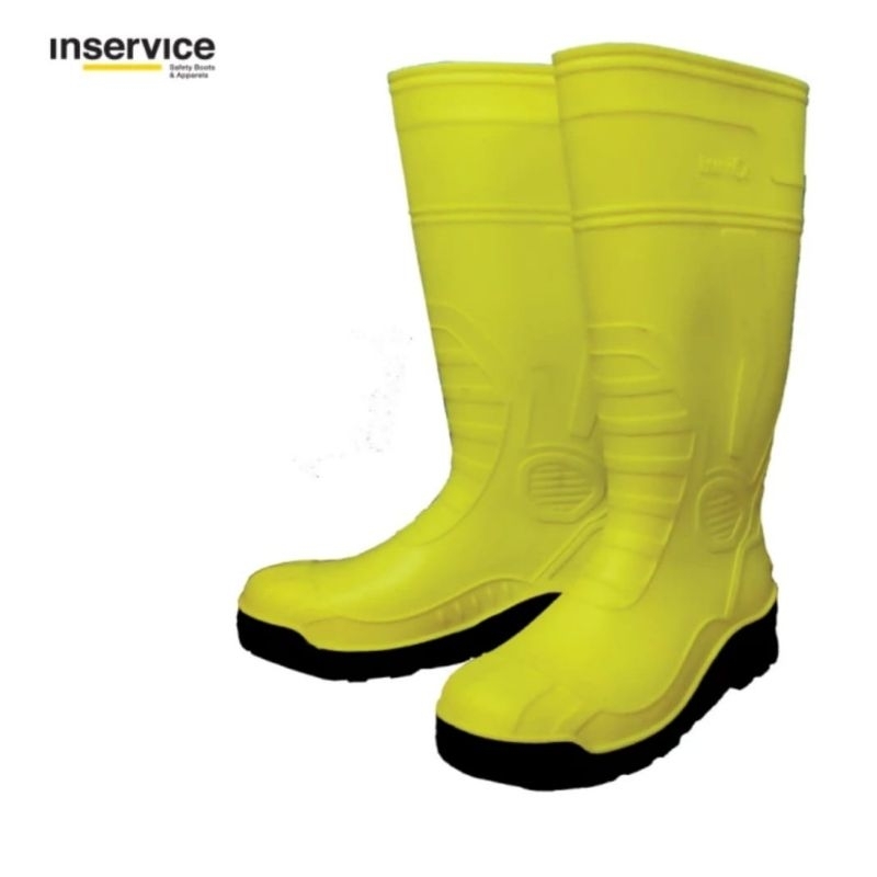 Jual Sepatu Safety Inservice S4 PVC Steel toe cap Safety | Shopee Indonesia