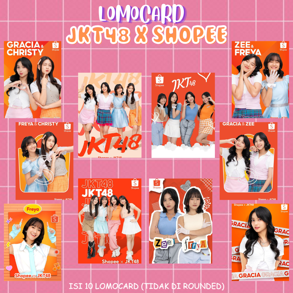 Jual (10 PCS) LOMOCARD JKT48 X SHOPEE | Photocard JKT48 Unofficial ...