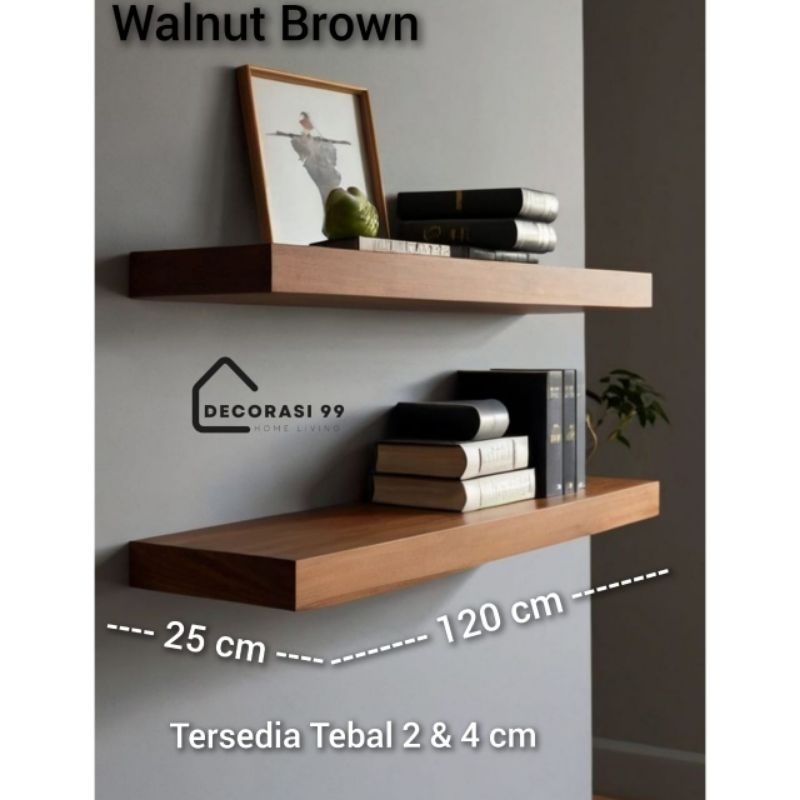 Jual Ambalan dinding Panjang variasi 80,100,120 cm, Lebar 25 cm, Tebal ...