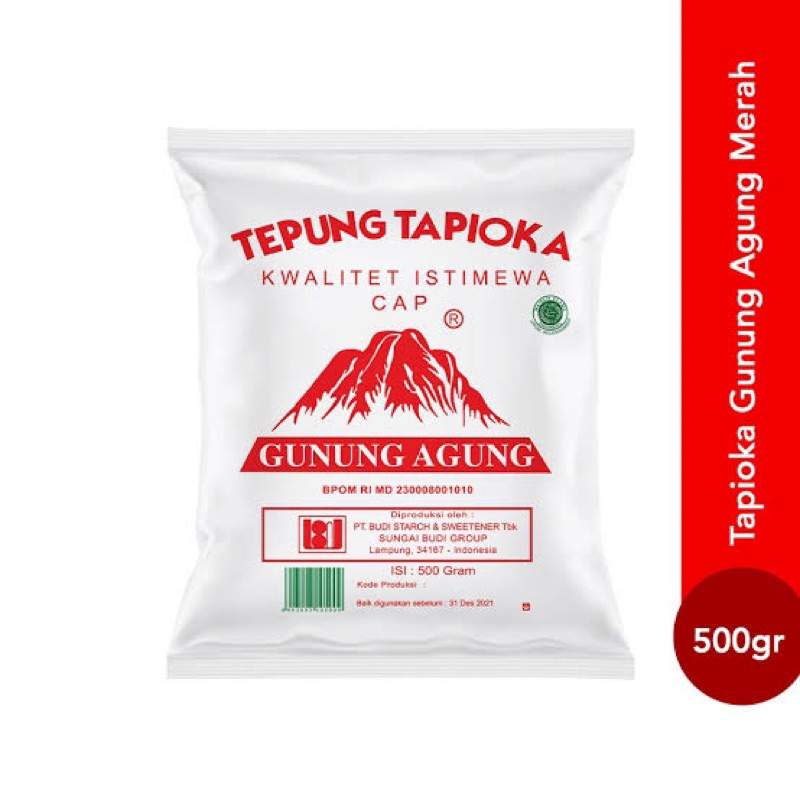 Jual TEPUNG TAPIOKA CAP GUNUNG AGUNG 500GRAM ( 1 PCS ) | Shopee Indonesia