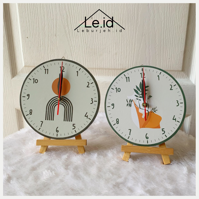Jual Jam aesthetic diameter 20cm sweep movement series jam meja ...