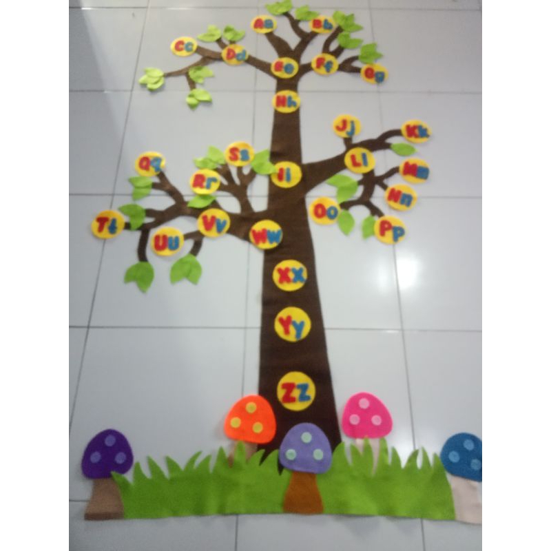 Jual hiasan dinding gambar pohon/ pohon literasi/ pohon dan jamur ...