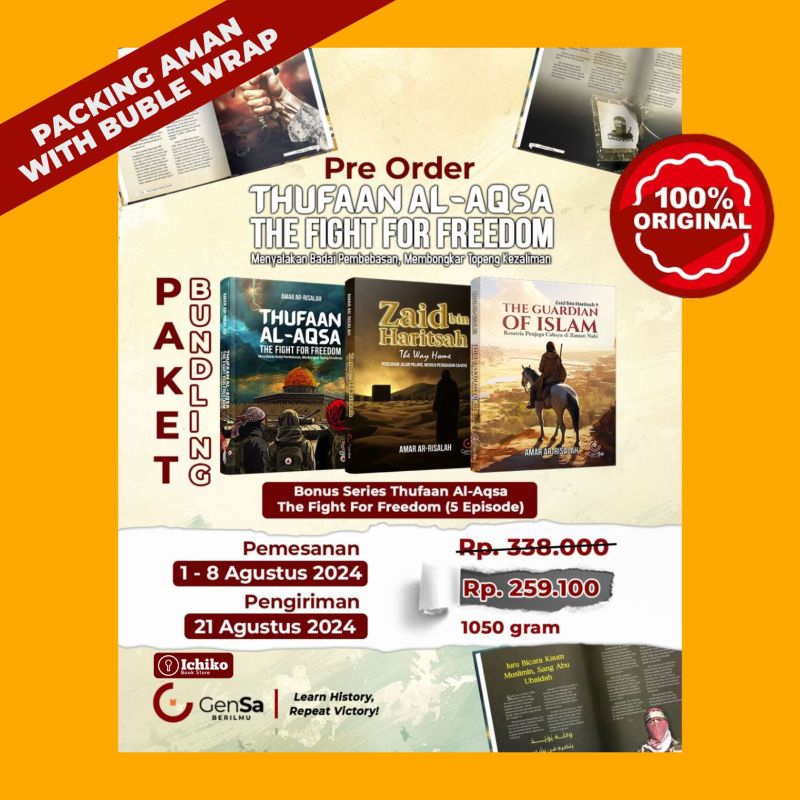 Jual PAKET THUFAAN AL AQSA THE FIGHT FOR FREEDOM & Zaid bin Haritsah ...