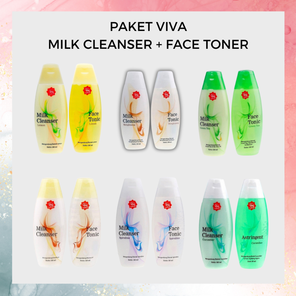 Jual [Paket Hemat] Paket Viva Milk Cleanser + Face Tonic 100Ml Series ...