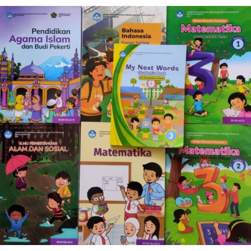 Jual Buku kelas 3 SD dan MI Matematika Bahasa Indonesia Bahasa Inggris Agama Islam Pancasila ...