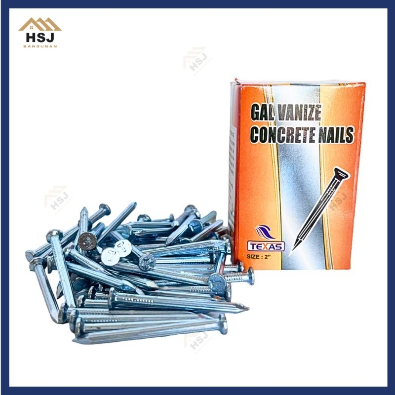 Jual Paku Cor 2 Inch Paku Beton Paku Putih 1 kotak 1 pack Paku Cor ...