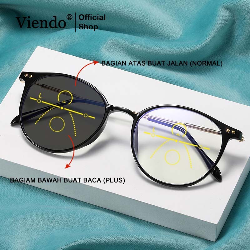 Jual Viendo Kacamata Progresif Baca Photochromic Anti Blueray Pria ...