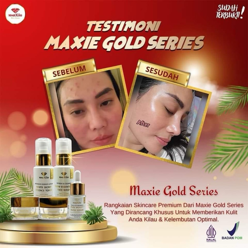 Jual Maxie Gold Series Terbaru - Maxie glow skincare Paket Gold ...