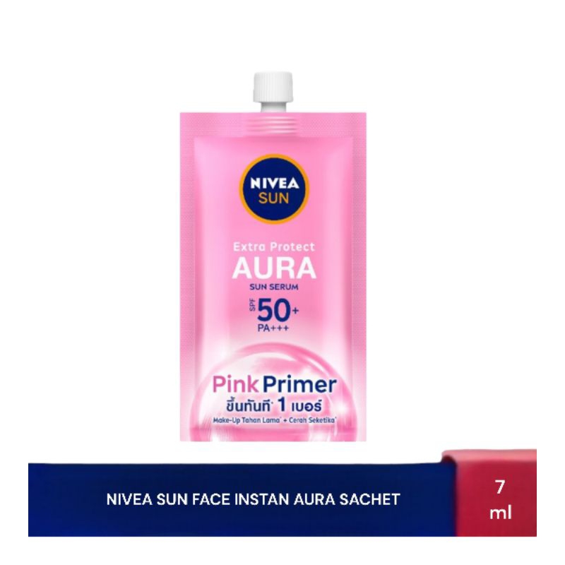 Jual NIVEA Sachet Sun Face Serum Extra Protect Instant Aura SPF 50+ 7ml ...