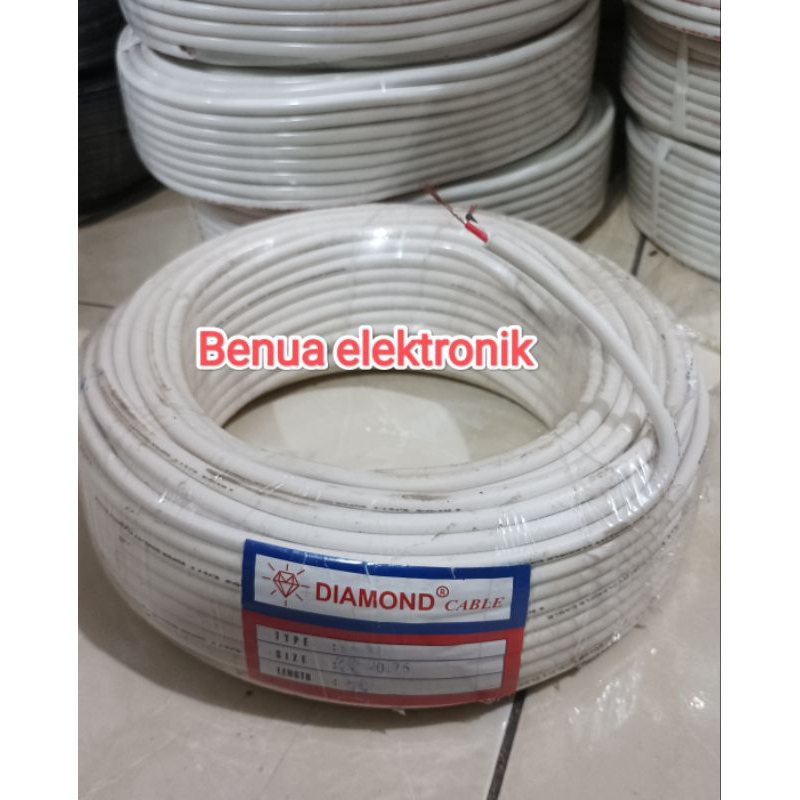 Jual Promo Kabel Listrik PER METER Kabel DIAMOND 2X0,75 Serabut Putih HYO | Shopee Indonesia