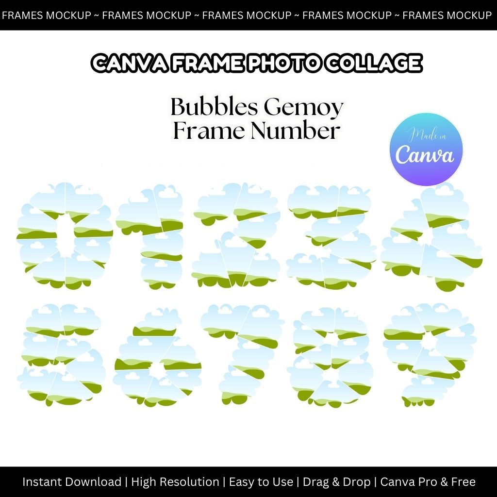 Jual Canva Photo Collage - 1 SET Bubbles Gemoy Frame | Canva Frame ...