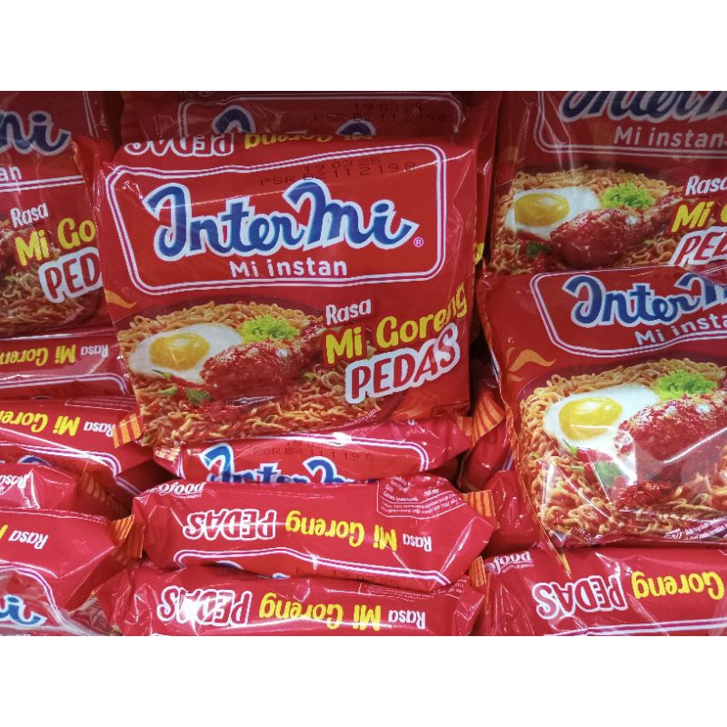 Jual ( 3 pcs ) Mie instan INTERMIE Goreng PEDAS | Shopee Indonesia