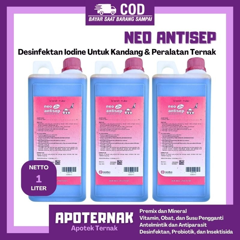 Jual NEO ANTISEP NEW FORMULA 1 LITER MEDION - Desinfektan Disinfektan ...