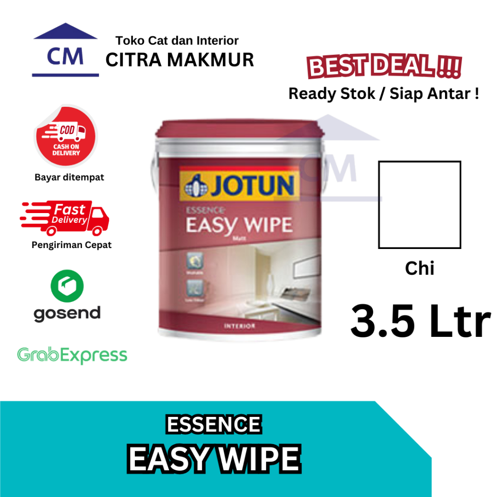 Jual JOTUN Essence EASY WIPE | Putih Chi (7236) 3.5 Ltr | Shopee Indonesia