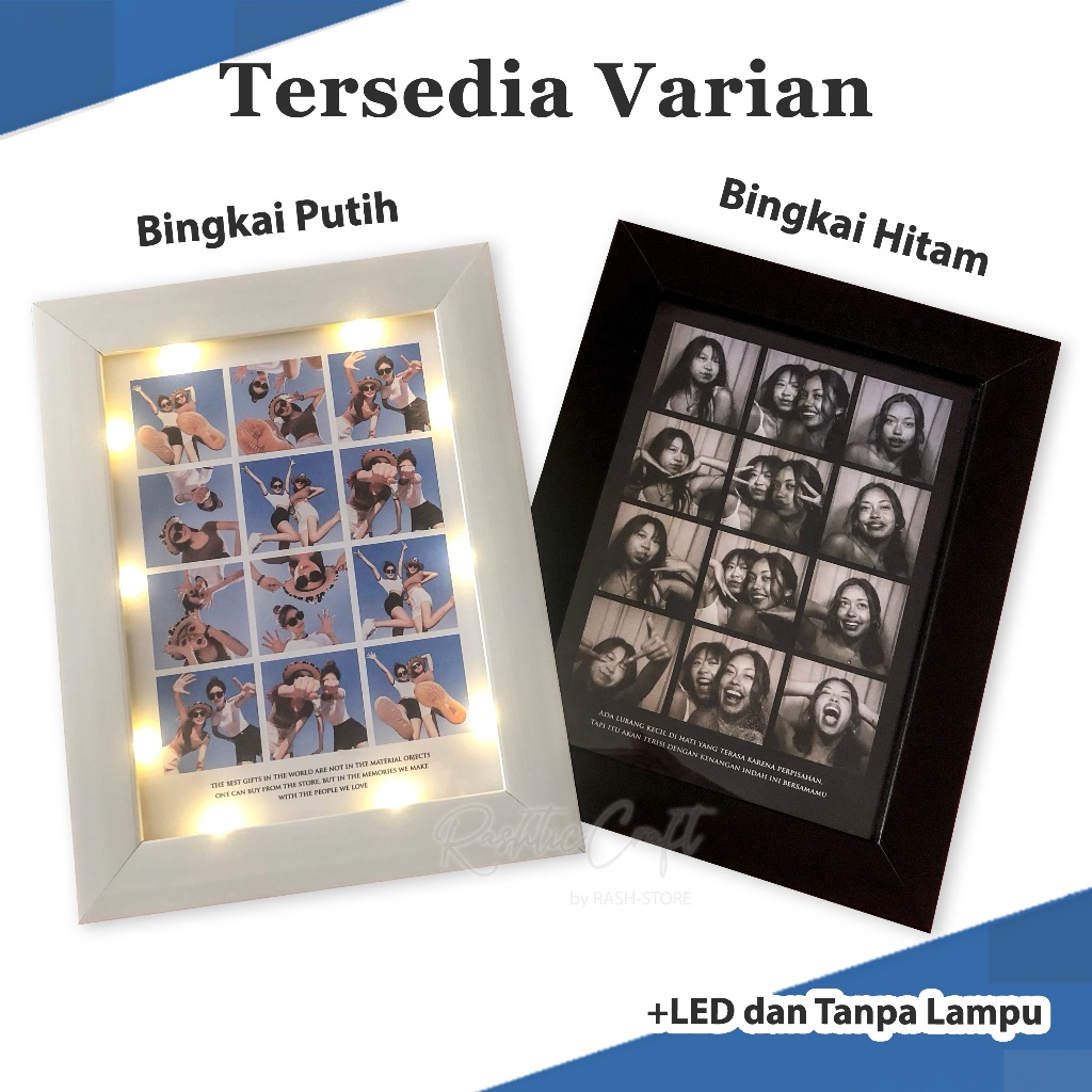Jual GRID FRAME LED | 12 FOTO | BONUS KARTU UCAPAN | GIFT FOR FRIEND ...