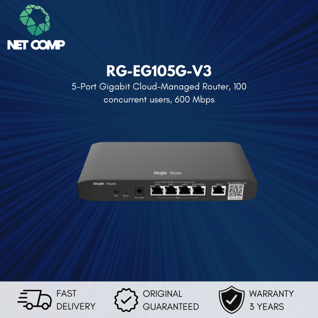 Jual RG-EG105G-V3 Reyee Cloud Managed Router | Shopee Indonesia