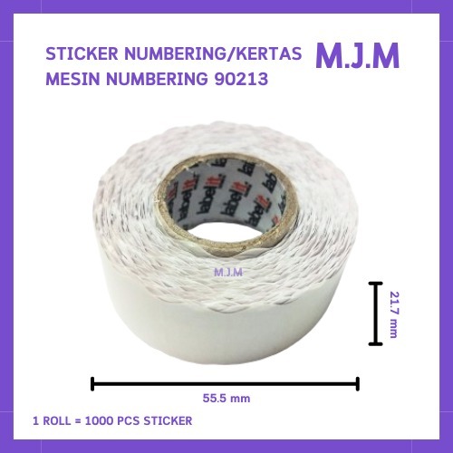 Jual Stiker Numbering - Kertas stiker Mesin Numbering konveksi 8 Digit ...