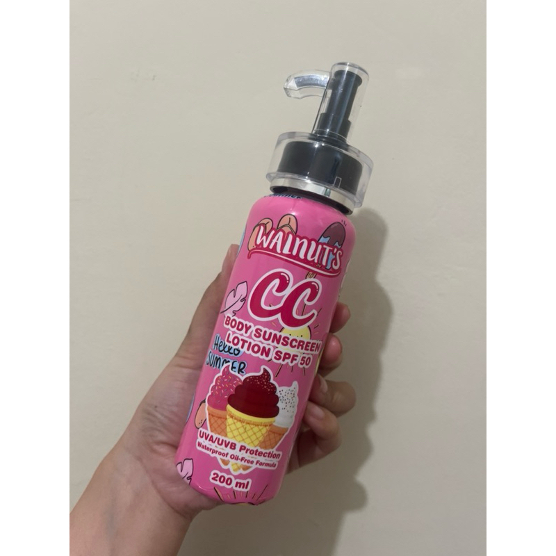 Jual Walnut’s CC Body Sunscreen Lotion SPF 50 | Shopee Indonesia