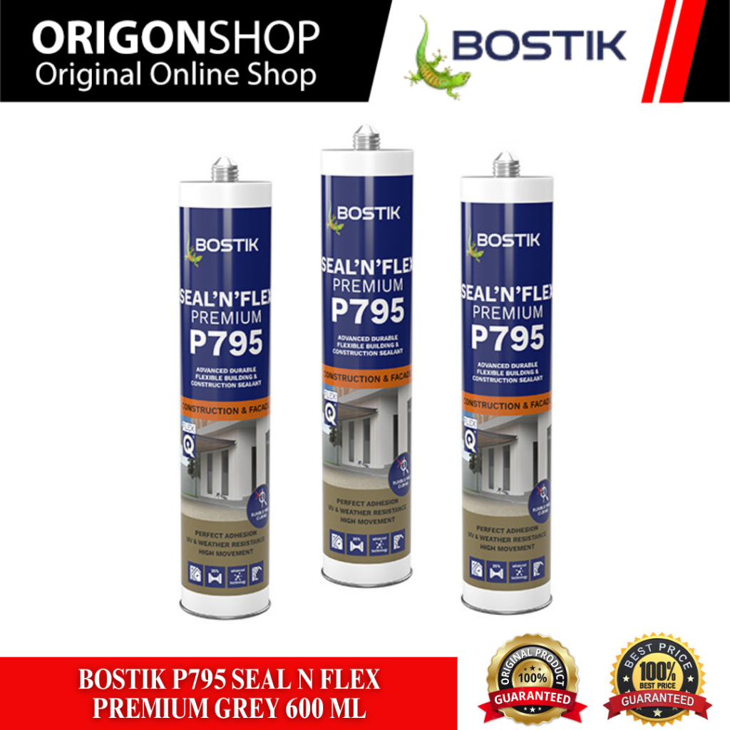 Jual BOSTIK P795 Seal N Flex Premium Grey 600 ml Sealent Universal Sambungan Trotoar | Shopee ...