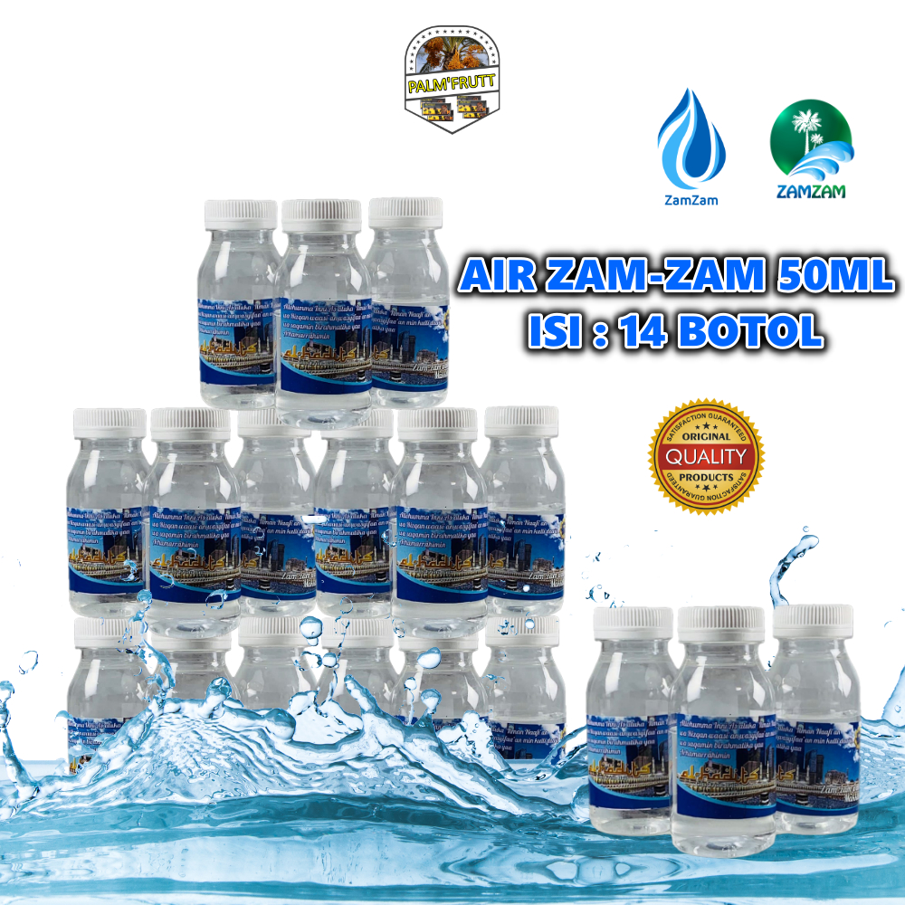 Jual Air zam zam kemasan botol 50ml isi 1pak 100 botol (original ...