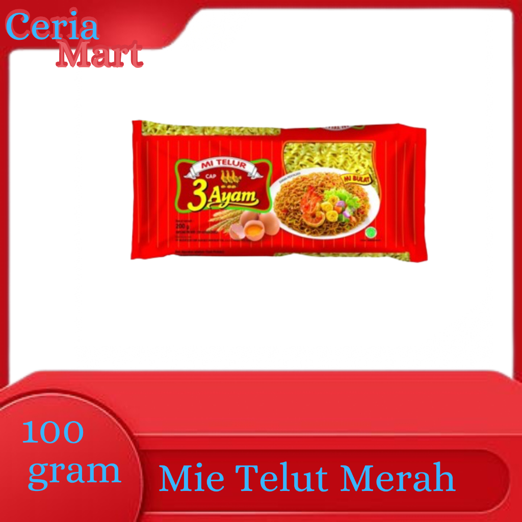 Jual MIE TELUR MERAH CAP 3 AYAM | Shopee Indonesia