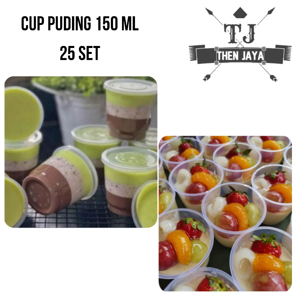 Jual [TJ] Cup Puding 150 ml / Thinwall 150ml / Cup Rujak 7 Bulanan / Otg 150 / Gelas Pudding ...