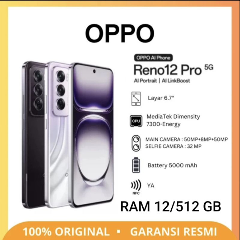 Jual SMARTPHONE OPPO RENO 12 PRO RAM 12/512 GB NFC NEW 2024 | Shopee ...