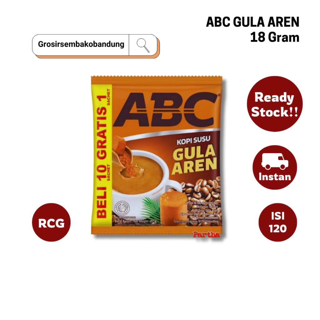 Jual ABC KOPI SUSU INSTANT GULA AREN RCG 10x27g - 1 Dus - Kota Bandung ...