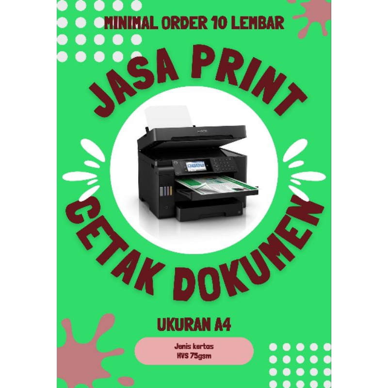 Jual Print / Cetak buku A4 75 gsm / Jasa print A4 / cetak A4 / Full ...
