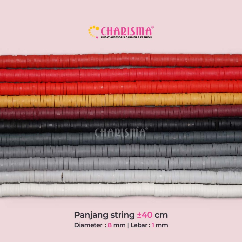 Jual Charisma Manik Polymer Warna Basic - Clay Beads Spacer Bahan Craft ...