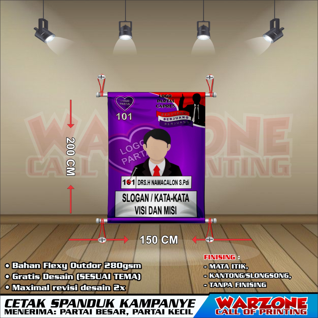 Jual SPANDUK/BANNER/PAMFLATE/MEDIA PROMOSI/BALIGHO PARTAI | Shopee ...