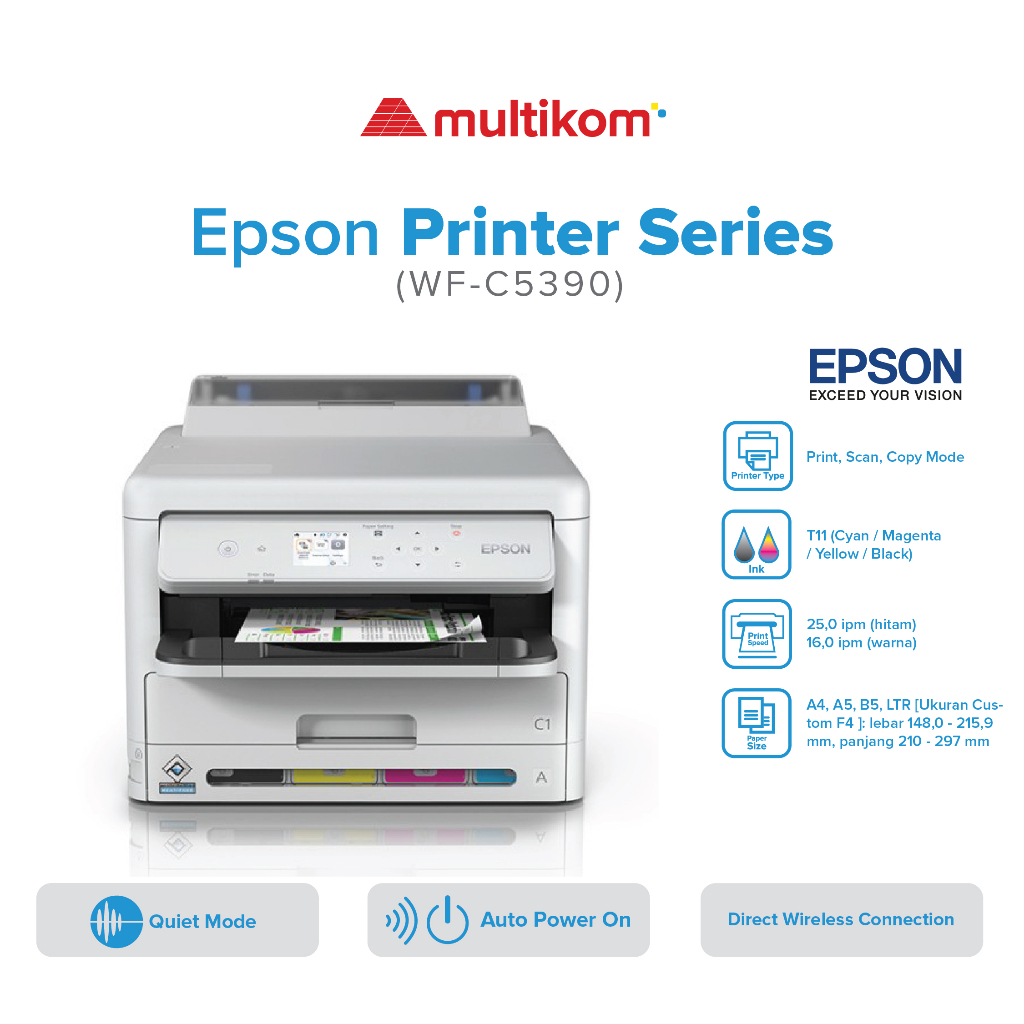 Jual Epson WorkForce Pro WF-C5390 A4 Colour Single Function Printer TKDN FAST PRINT | Shopee ...